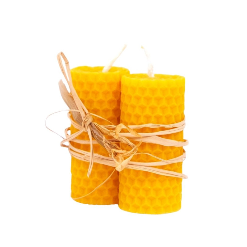 Doğal Balmumu Mum 7 cm - 2'li