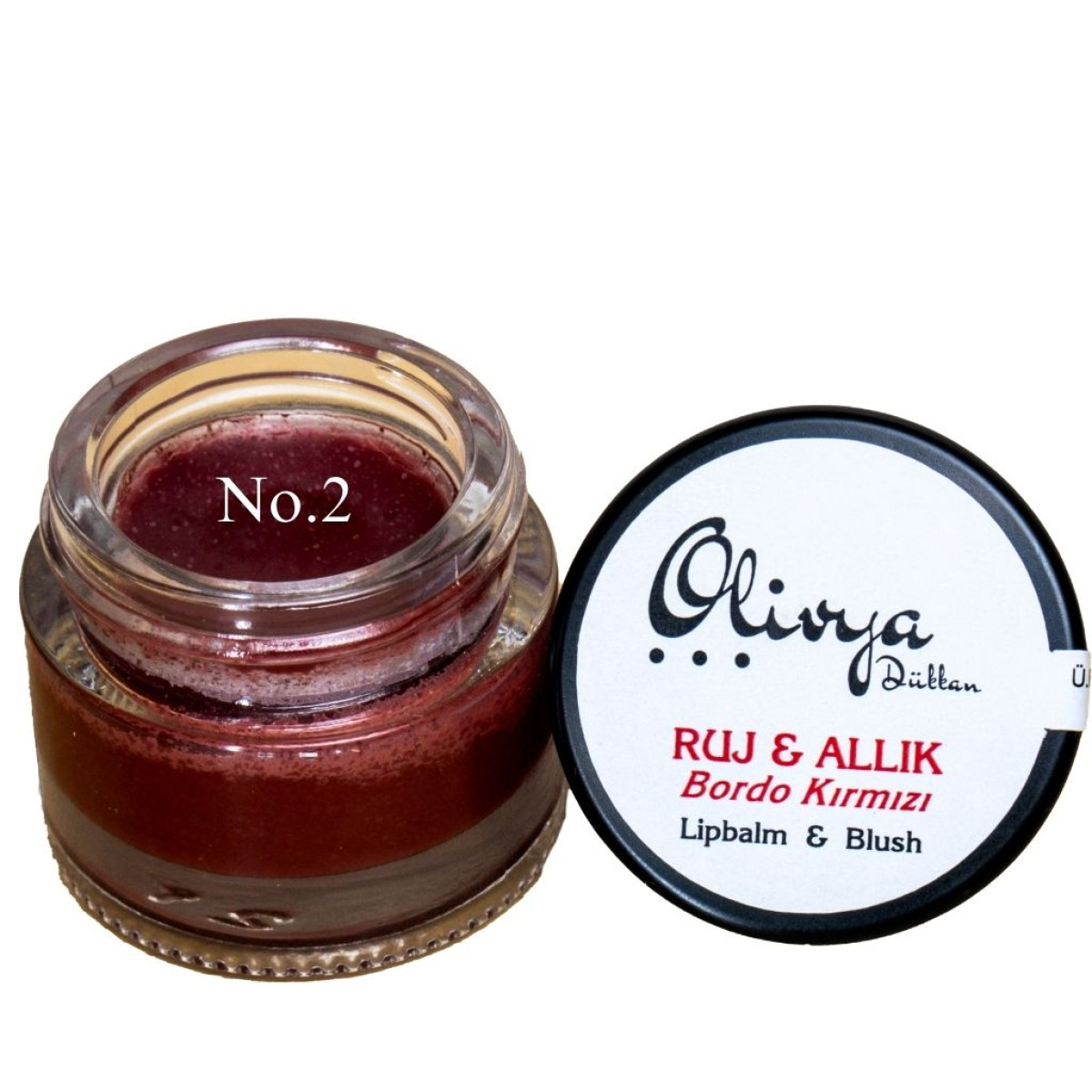 Doğal Ruj & Allık - Bordo Kırmızı 8 ml